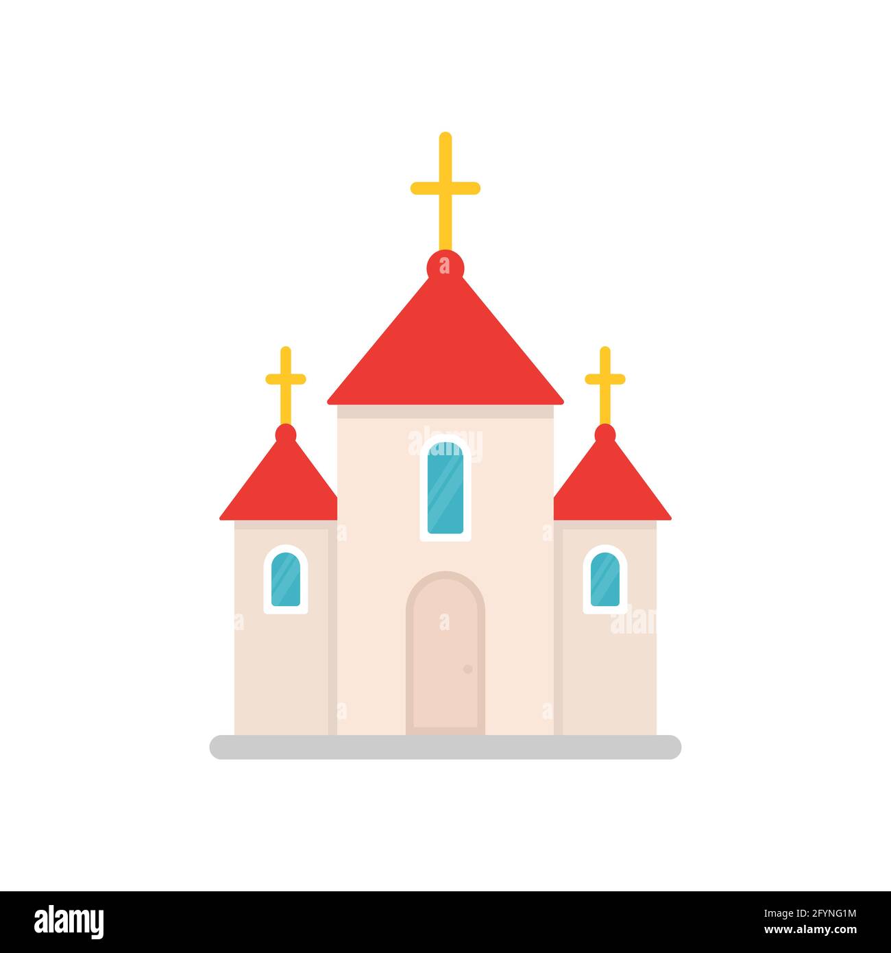 Church shadow on building Stock Vector Images - Alamy