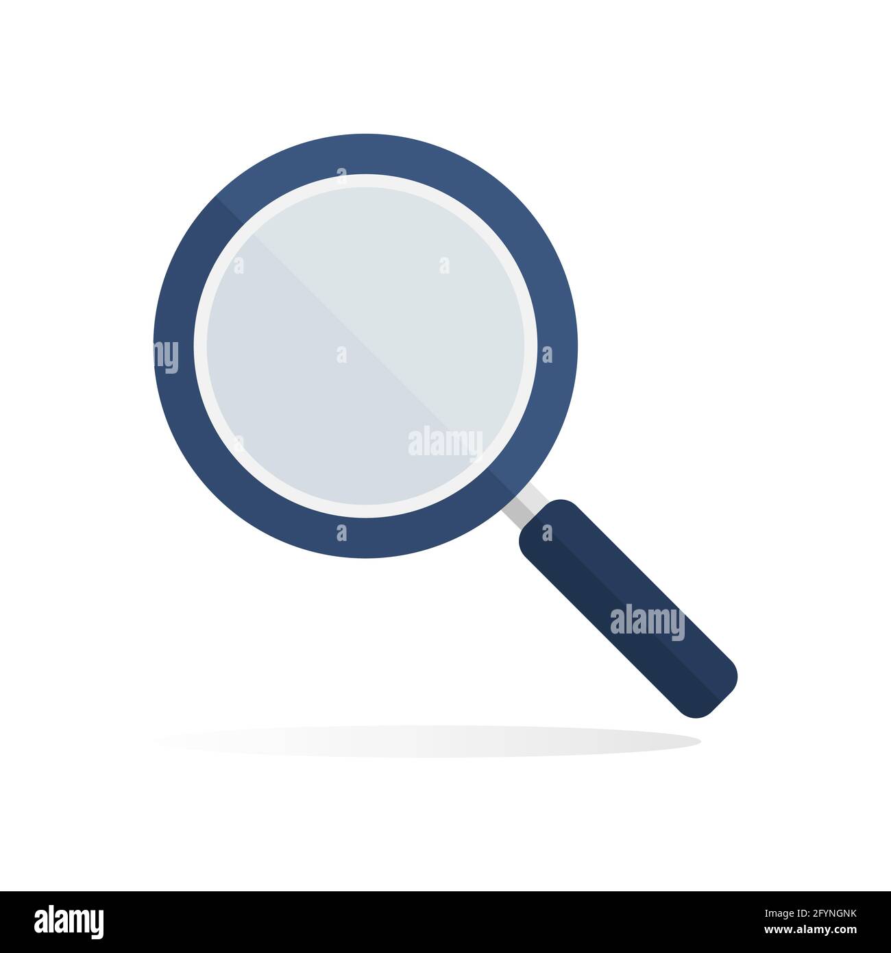 Magnifying glass flat icon. Magnifier blue search element. Detective ...