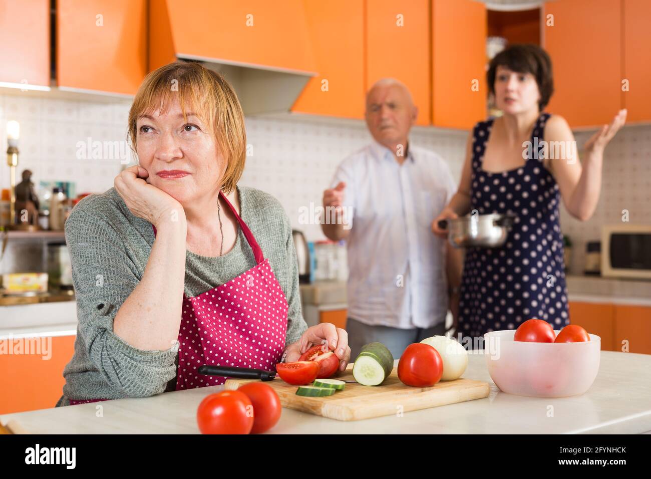 Senior man and daughter angry hi-res stock photography and images - Alamy