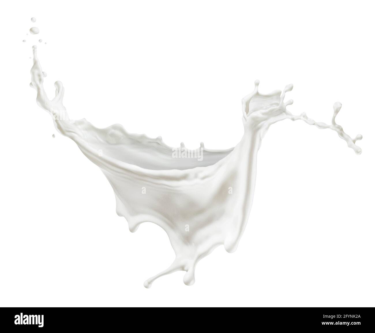 Milk splash isolated on white background with clipping path Stock Photo ...