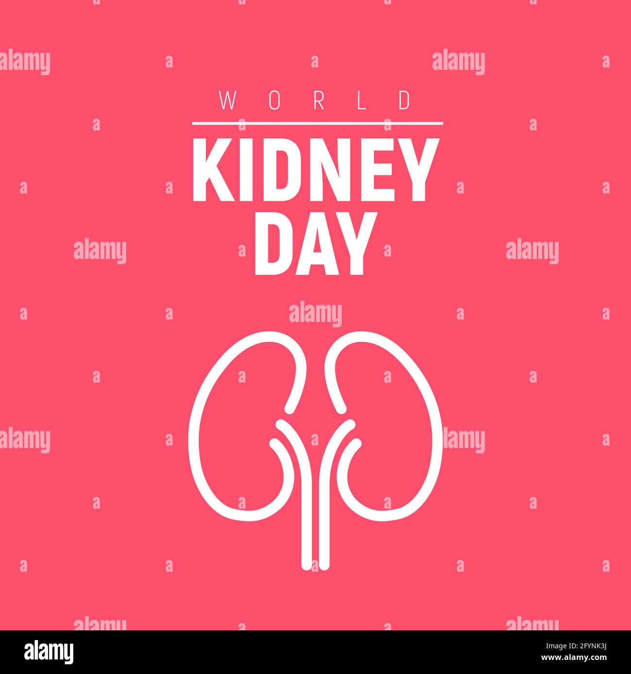 World Kidney Day healthy vector poster. Human kidney health awareness ...