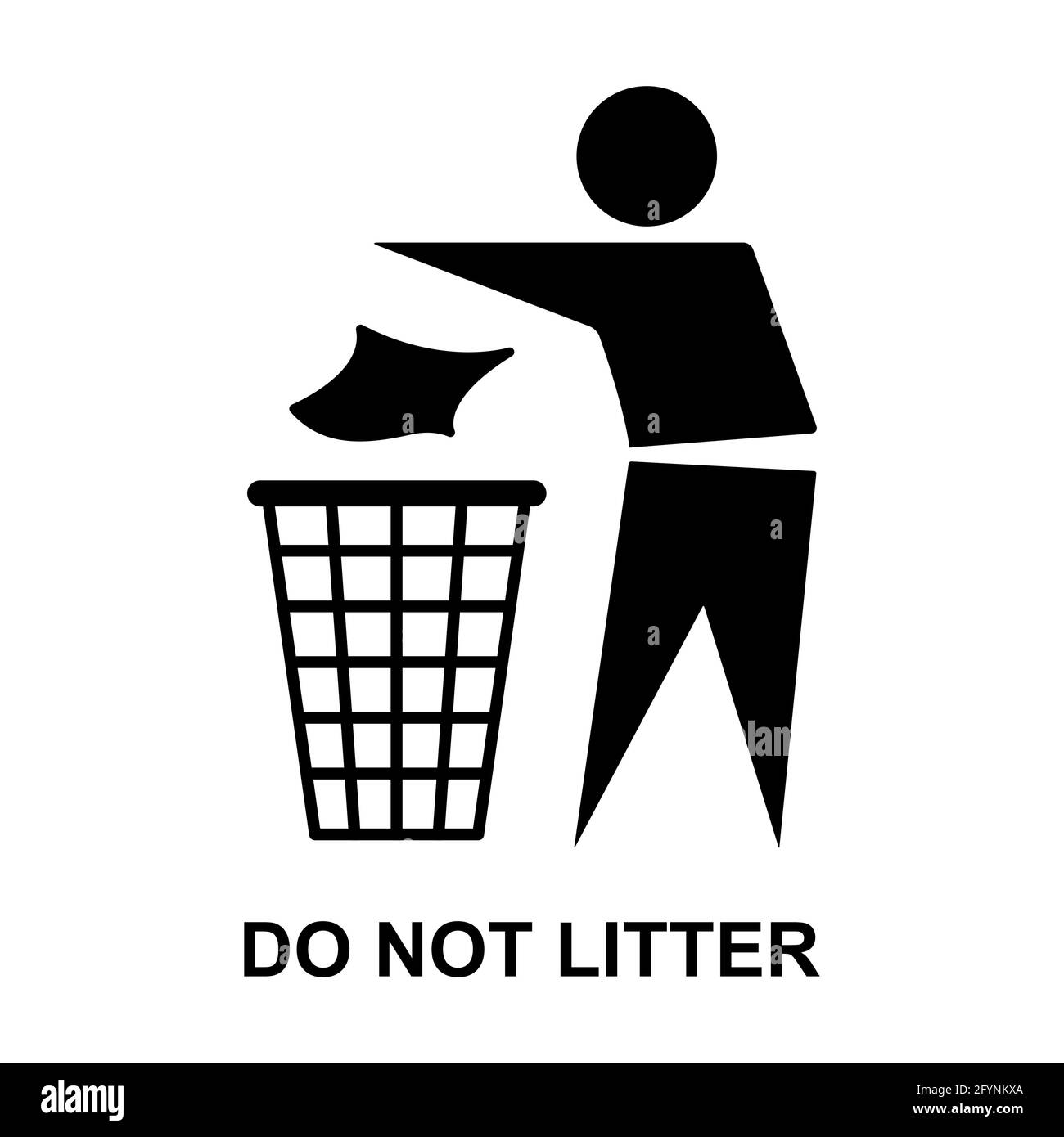 Do not litter flat icon isolated on white background. Keep it clean ...