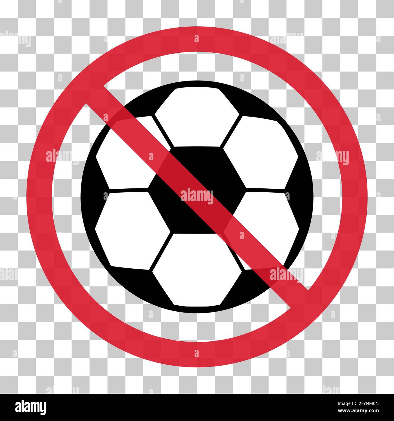 Stop Soccer, football ball symbol, single goal isolated design vector ...