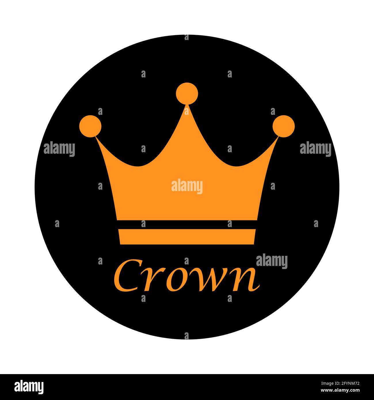 Crown flat vector icon isolated on white background. King sign ...