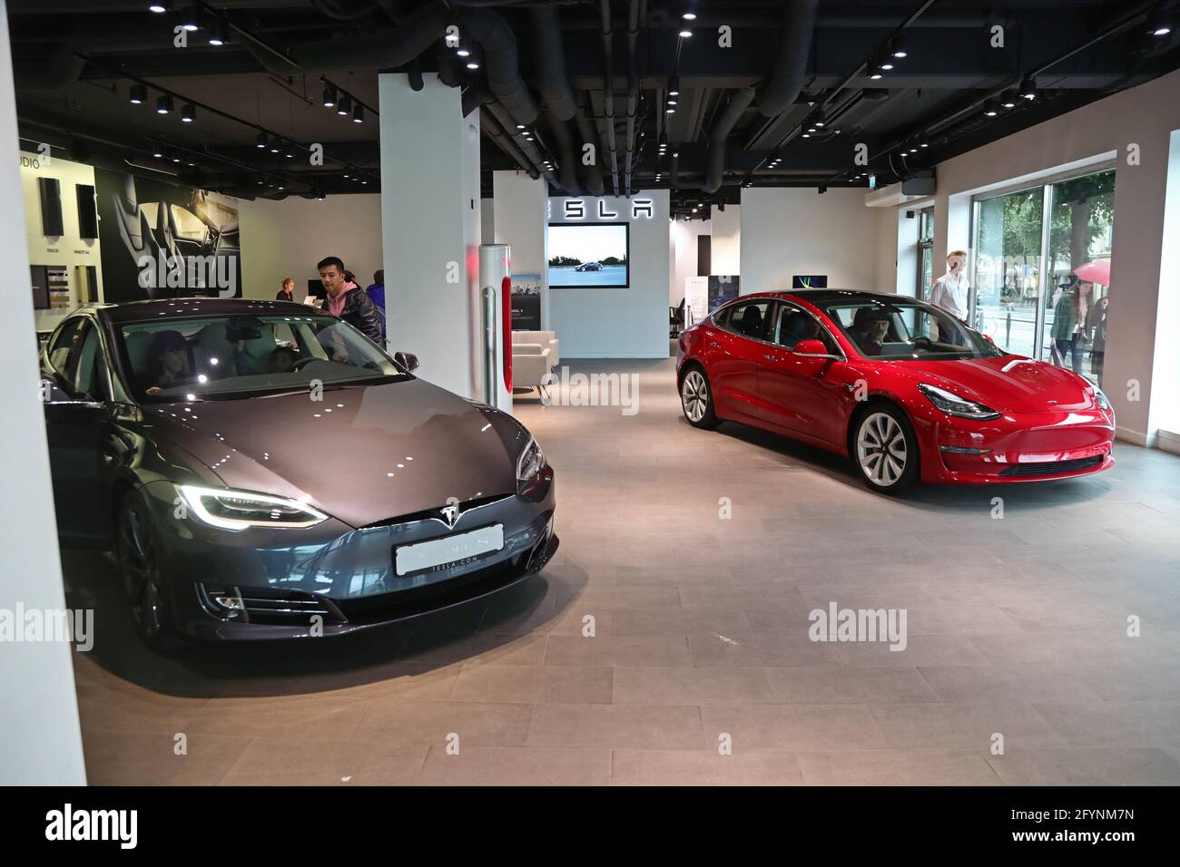Tesla car store, Gothenburg, Sweden Stock Photo - Alamy
