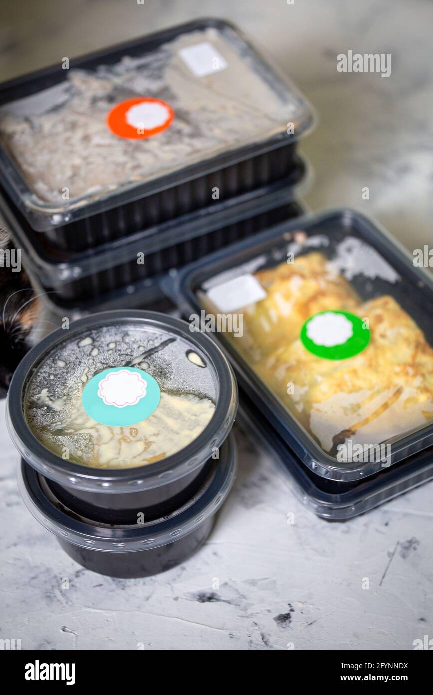 Daily food in containers. Food delivery Stock Photo - Alamy