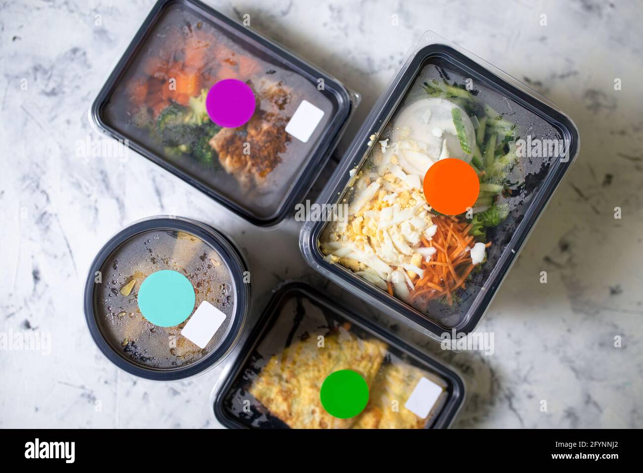 Daily food in containers. Food delivery Stock Photo - Alamy