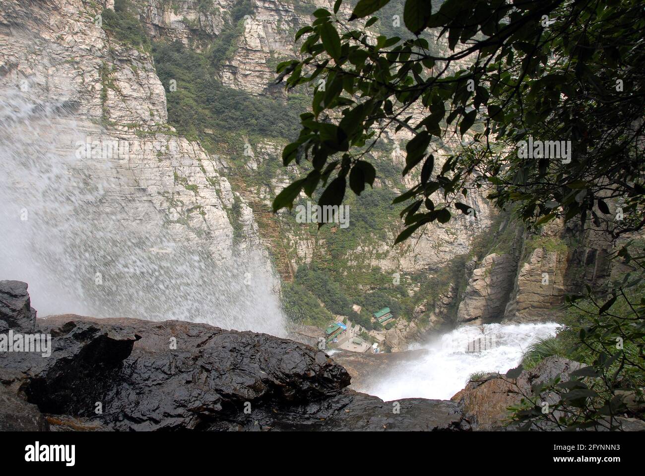 Lushan Mountain in Jiangxi Province, China. View from the top of a high ...