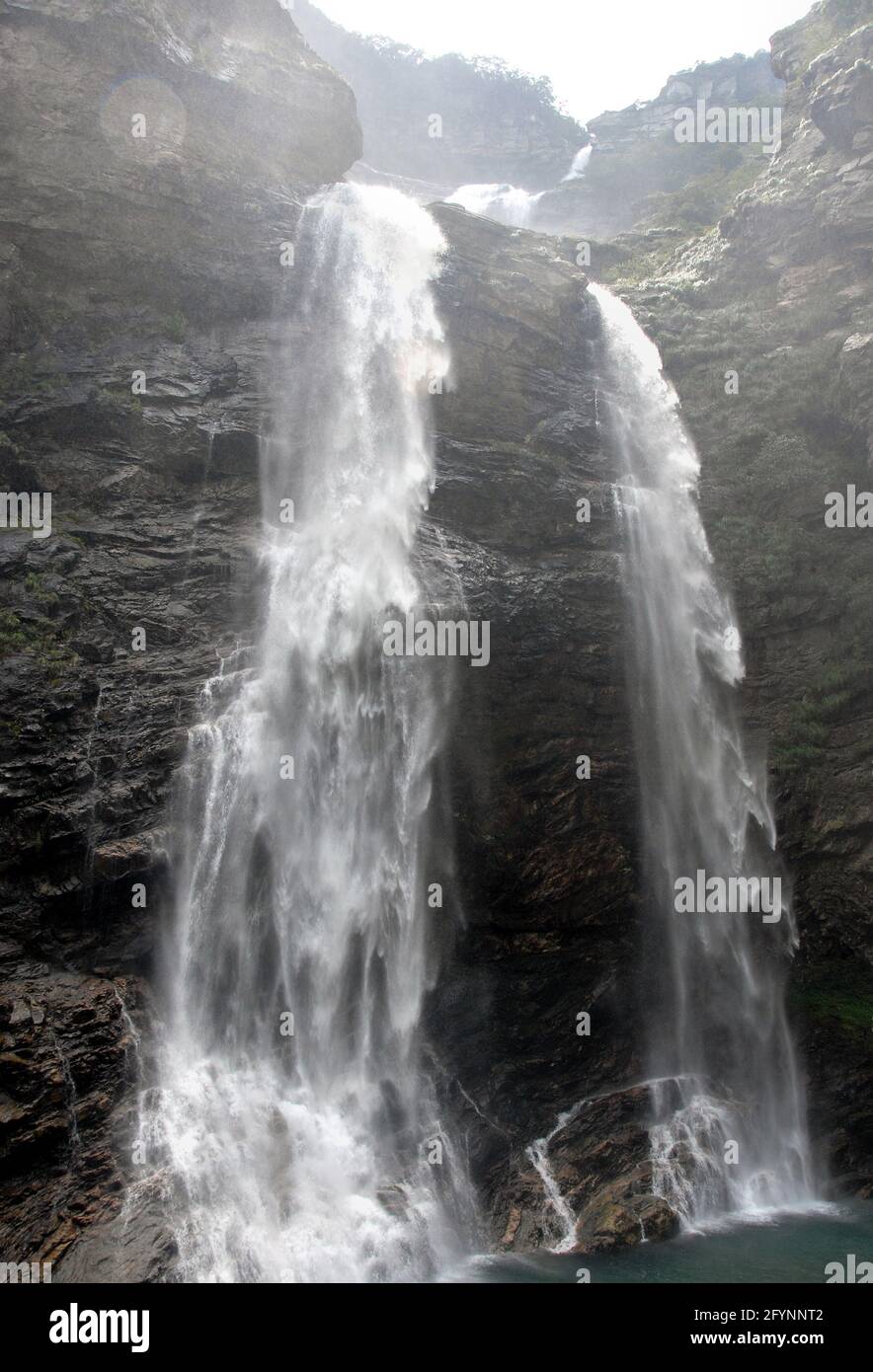 Lushan Mountain in Jiangxi Province, China. Waterfall on Mount Lu is ...