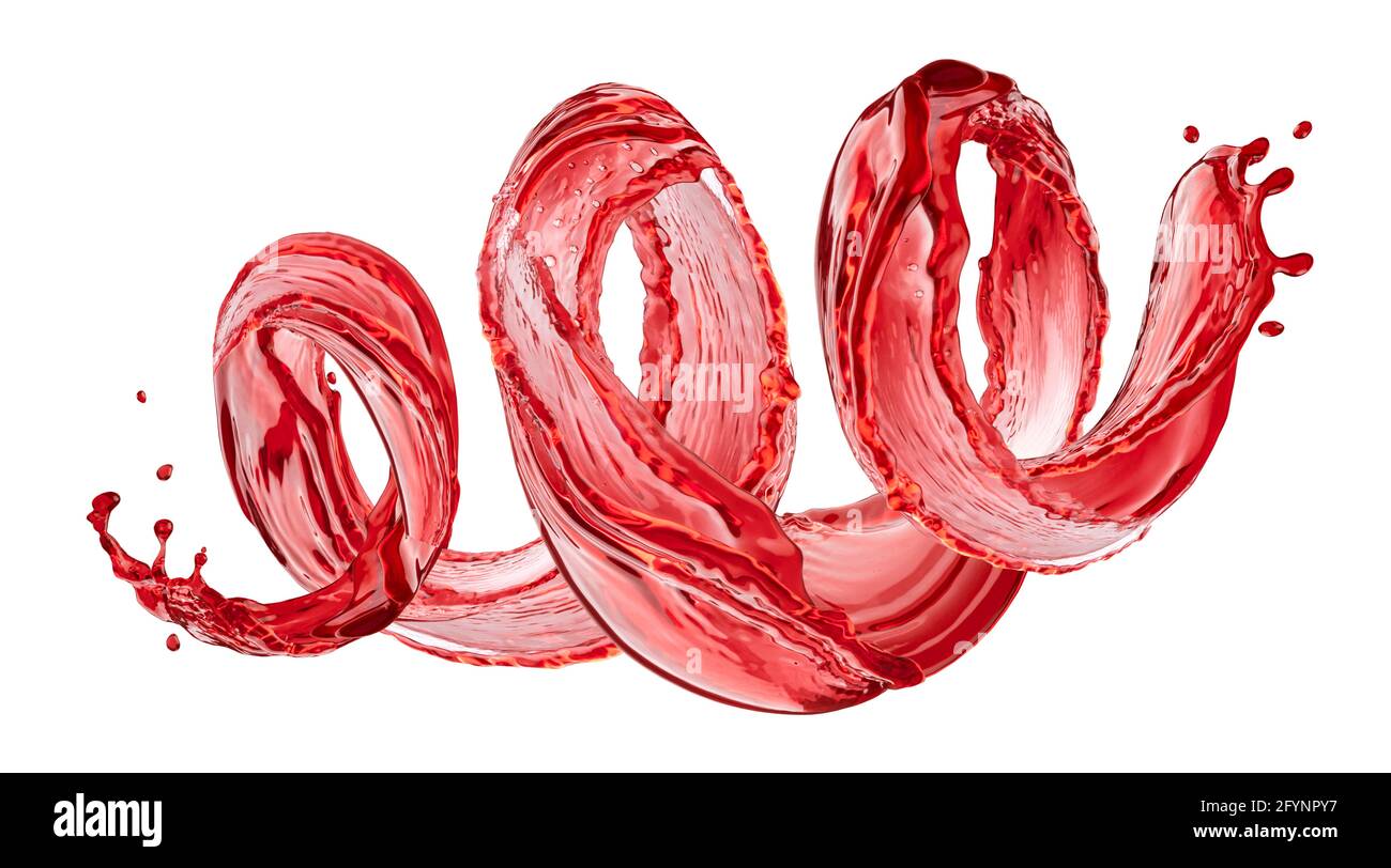 Berry juice splash isolated on white background Stock Photo - Alamy