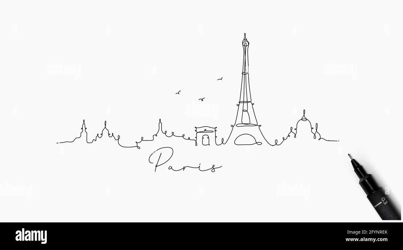 Paris line drawing Stock Vector Images - Alamy