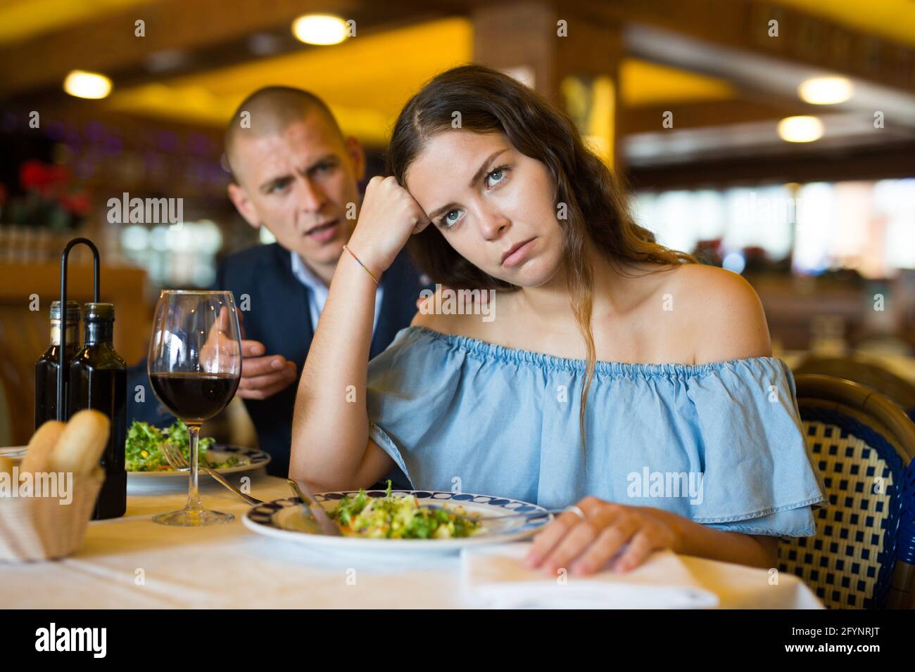 Family argument dinner table hi-res stock photography and images - Alamy