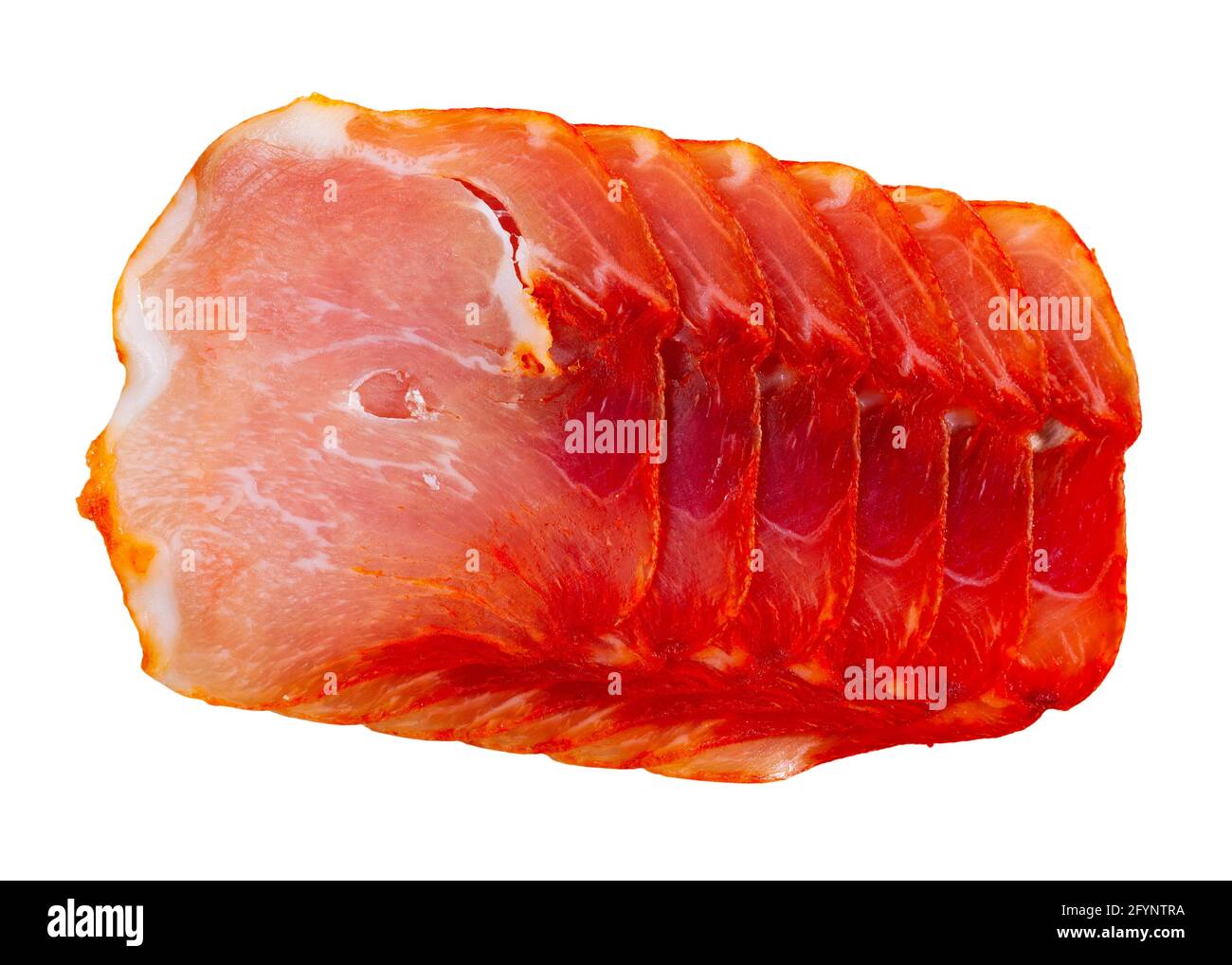 Spanish meat delicacy from pork dry-cured carbonade Lomo Embuchado ...