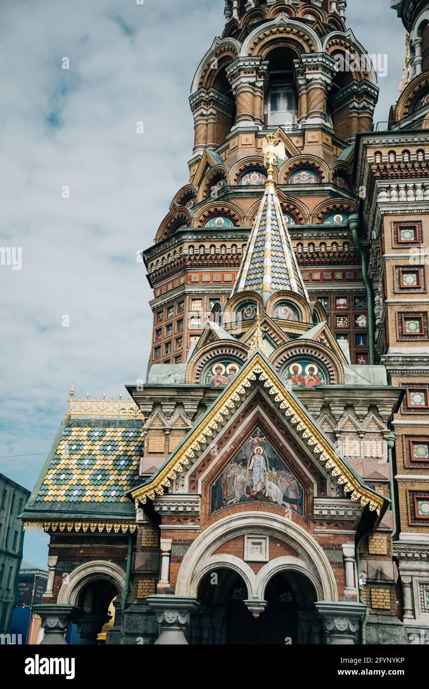 Saint-Petersburg, Russia, 06 August 2020: Side chapel the Church of the ...