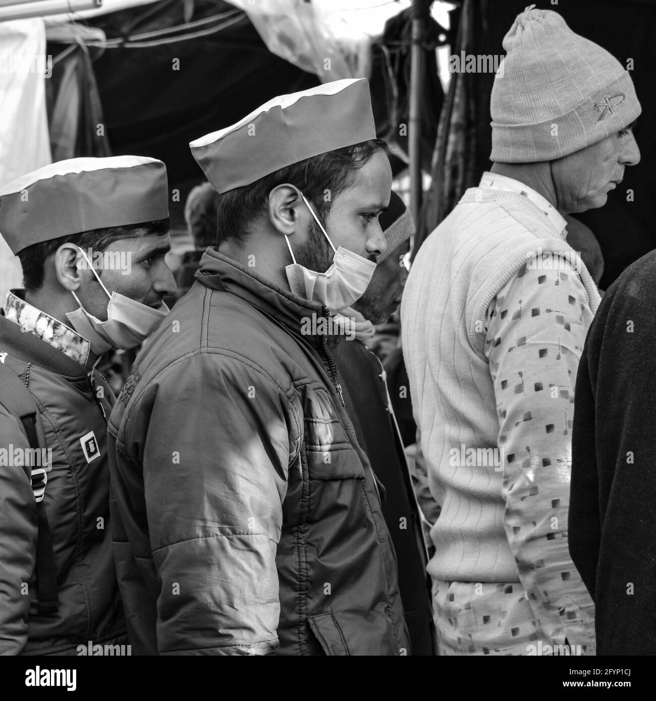 Indian farmer protests Black and White Stock Photos & Images - Alamy