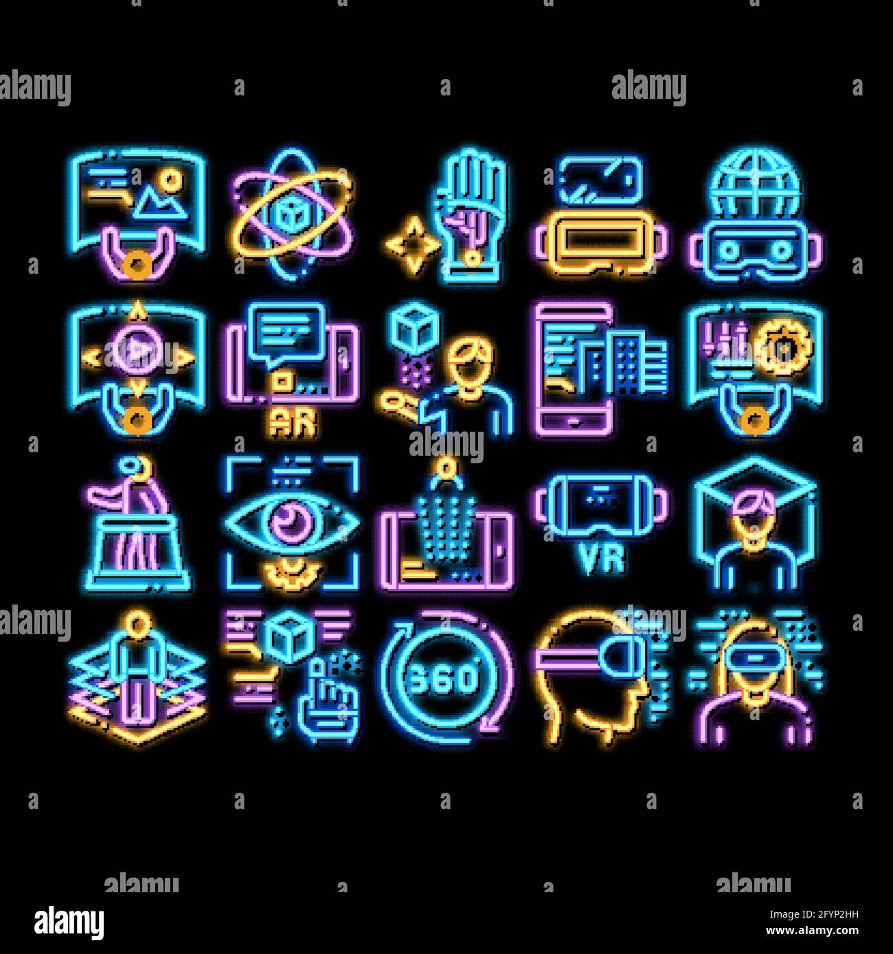 Simulation Equipment neon glow icon illustration Stock Vector Image ...