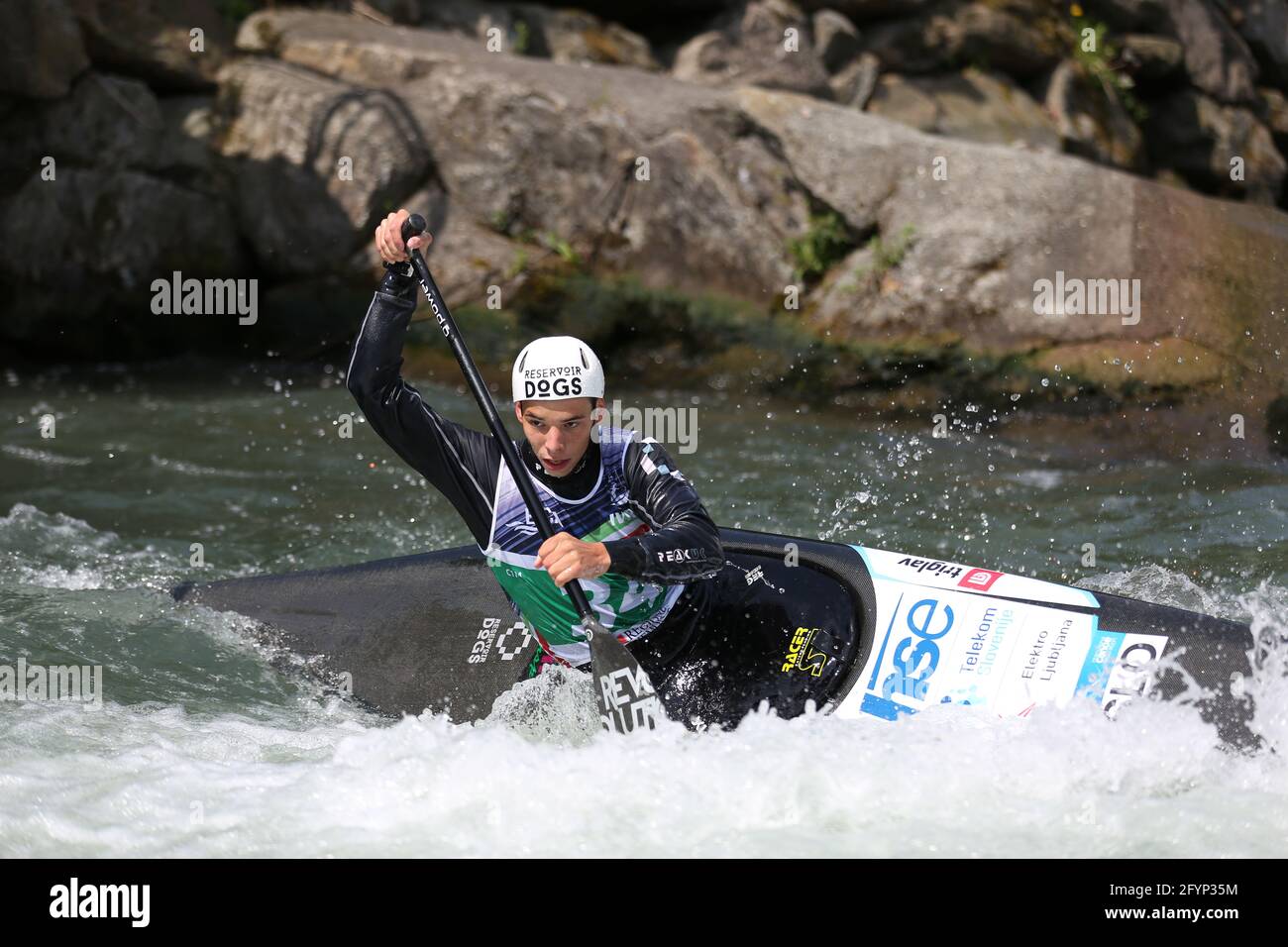 Nejc POLENCIC of Slovenia competes in the Men's Canoe (C1) semifinals ...