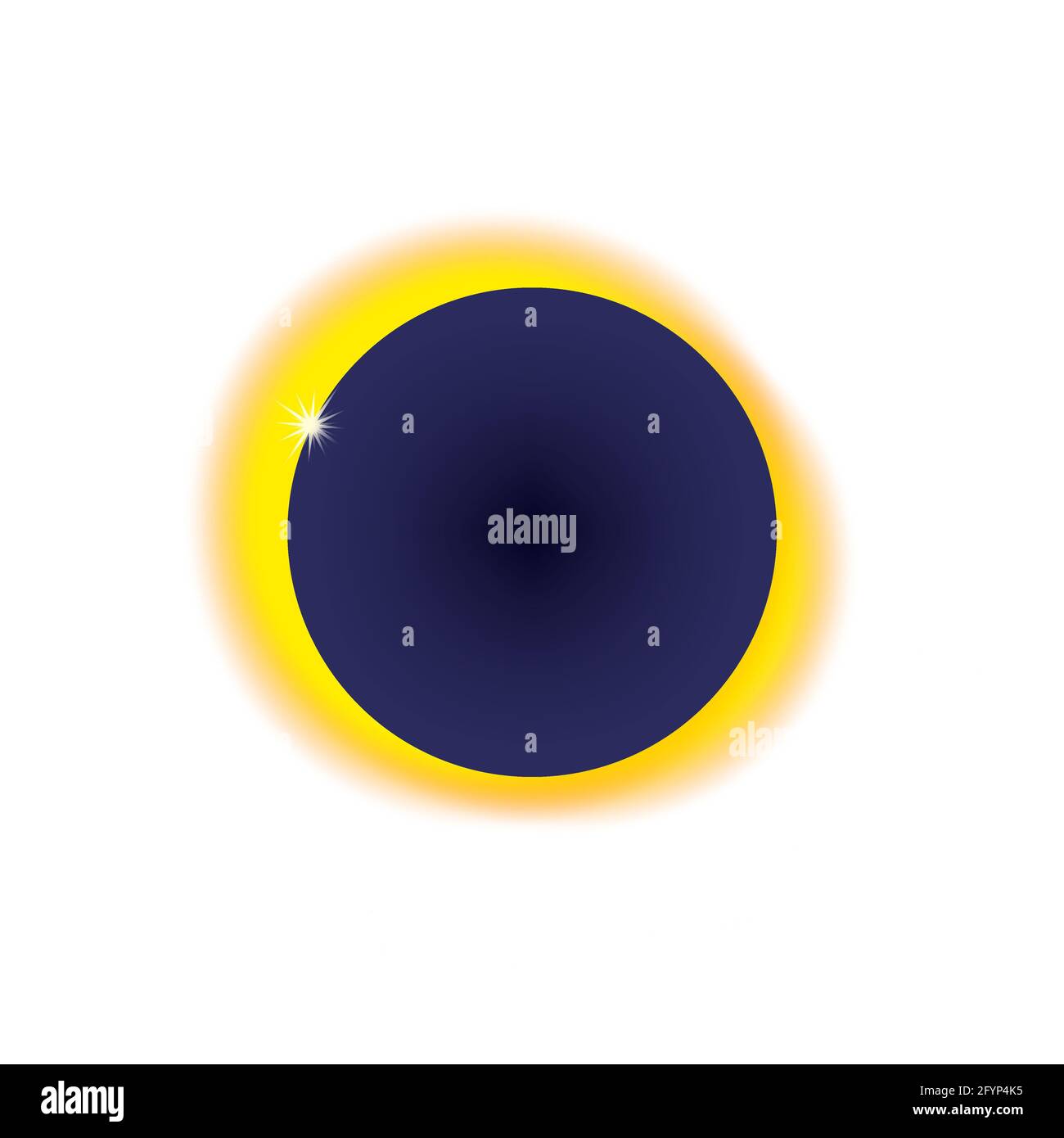 Colorful modern logo. Raster illustration. Sun eclipse Stock Photo - Alamy