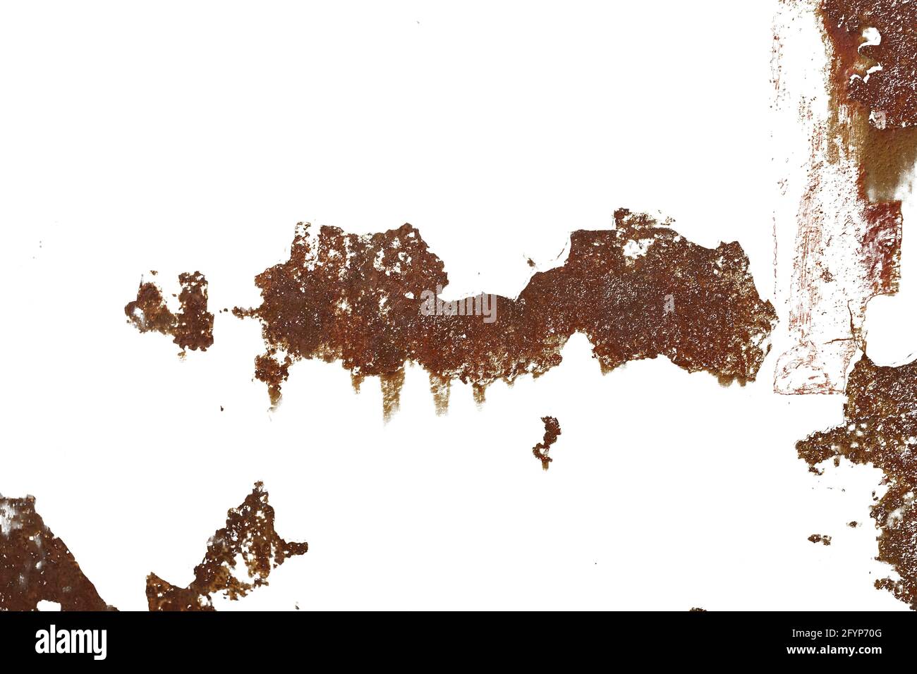 rust stains isolated on a white background. iron with corrosion. High ...