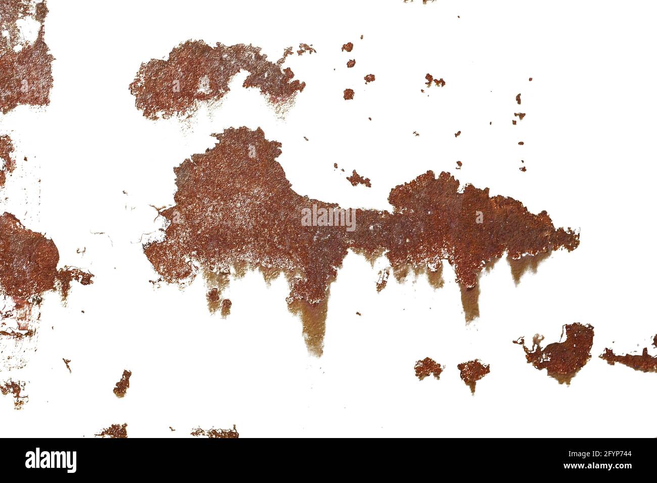 rust stains isolated on a white background. iron with corrosion. High ...