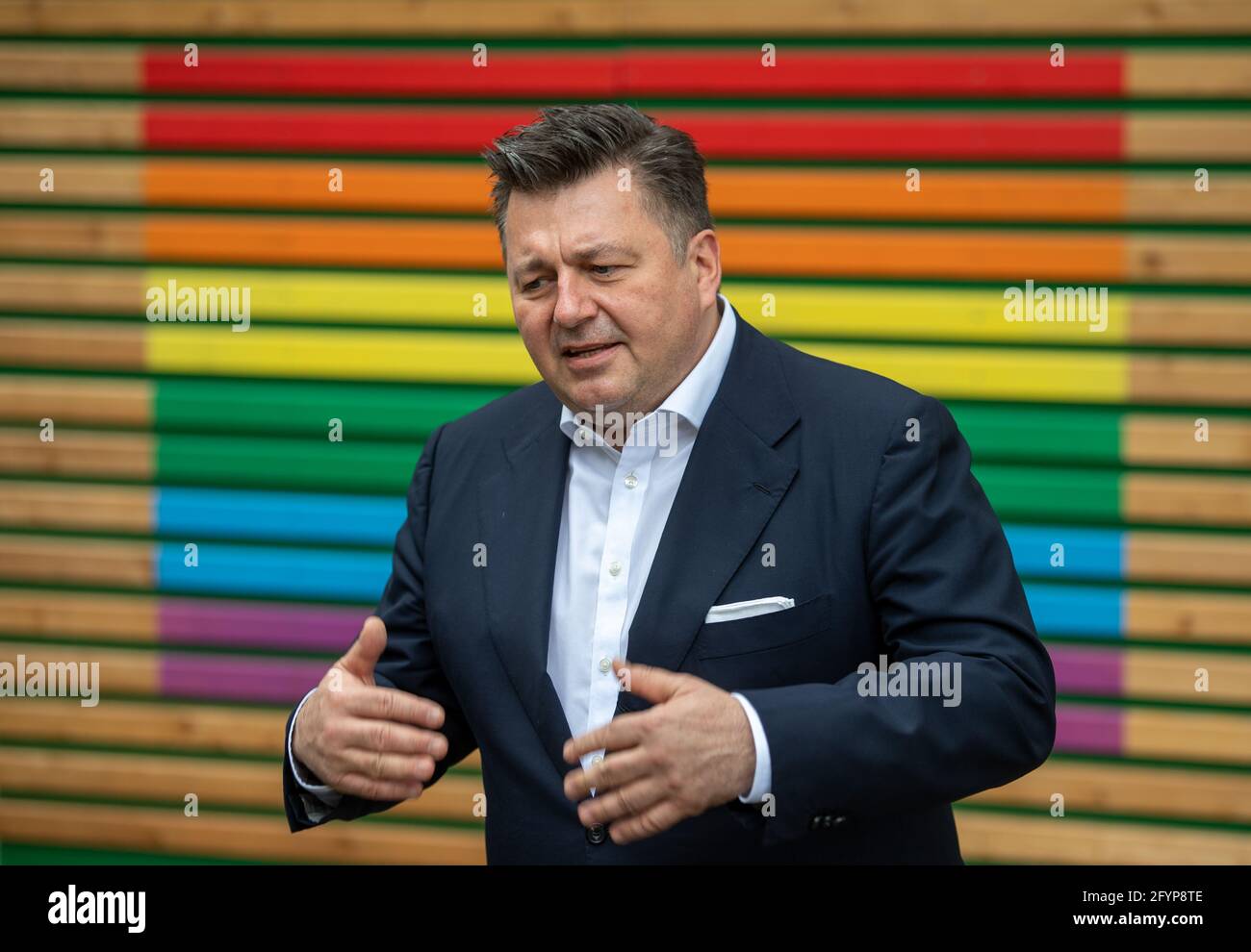 Berlin, Germany. 28th May, 2021. Andreas Geisel (SPD), Senator of the ...