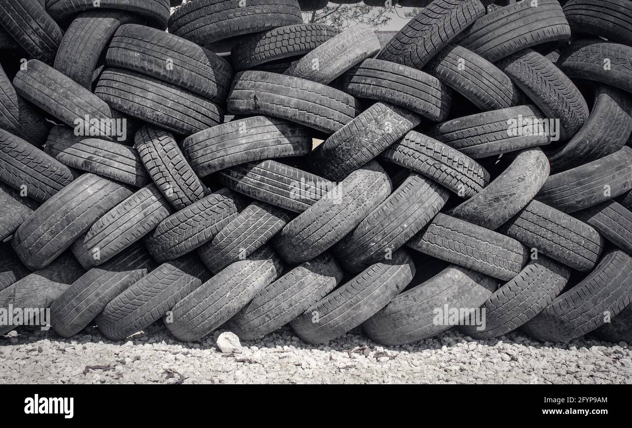 Stack large truck tires hi-res stock photography and images - Alamy