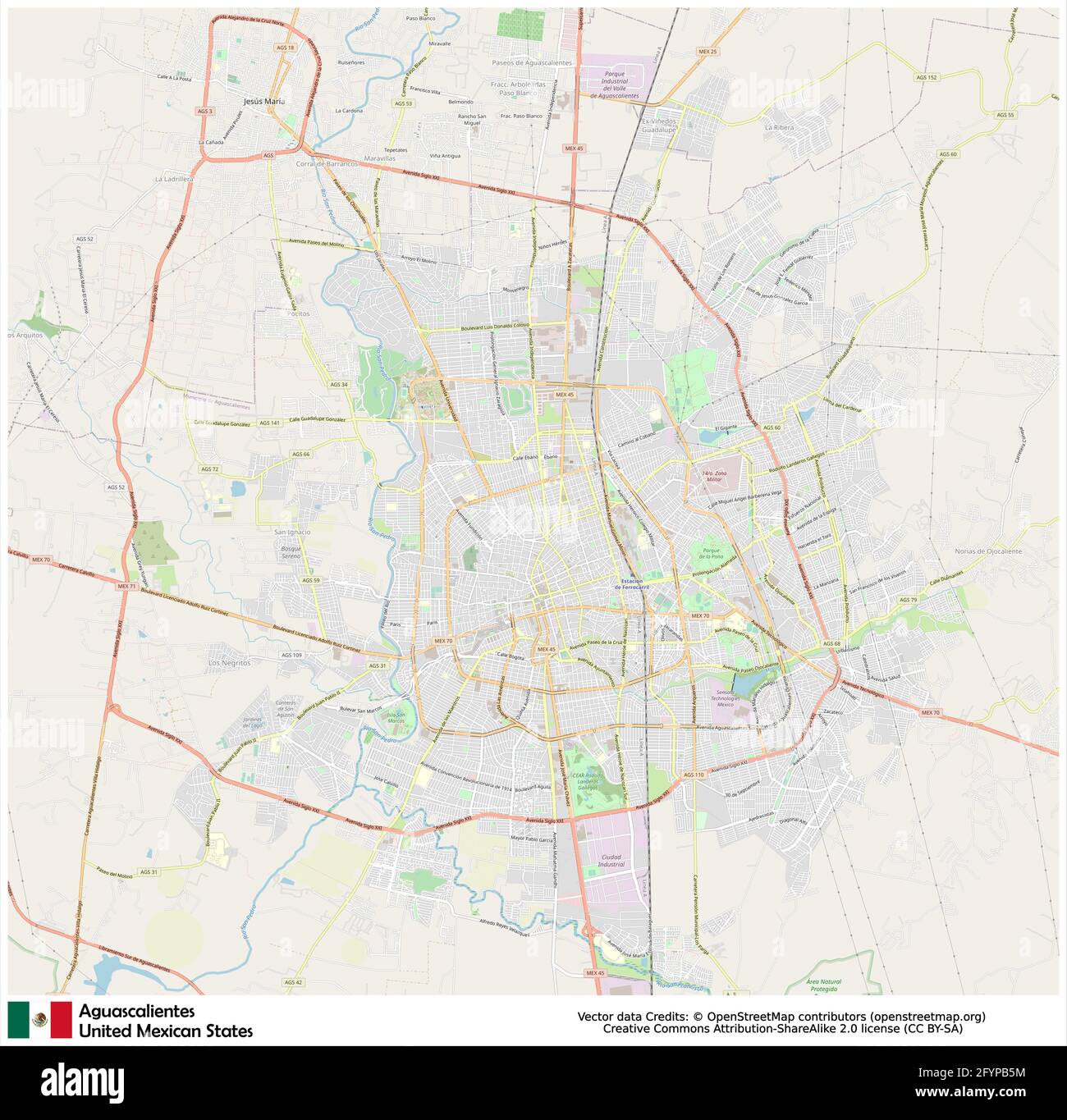 Map of aguascalientes Stock Vector Images - Alamy