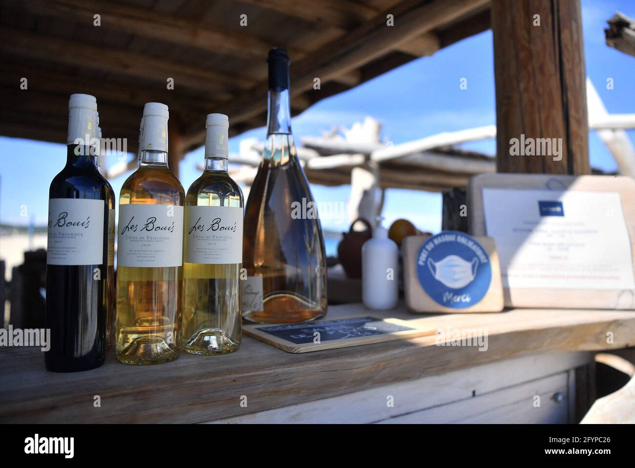 Illustration Saint Tropez and Ramatuelle. Pampelonne Beach, legendary ...