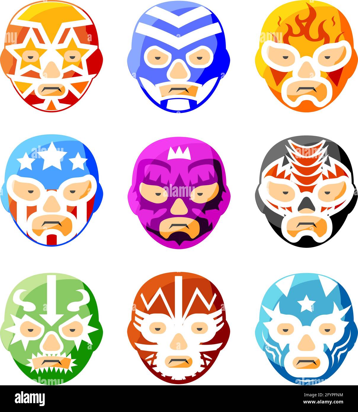 Lucha Libre Masks Mexico Stock Vector Images - Alamy