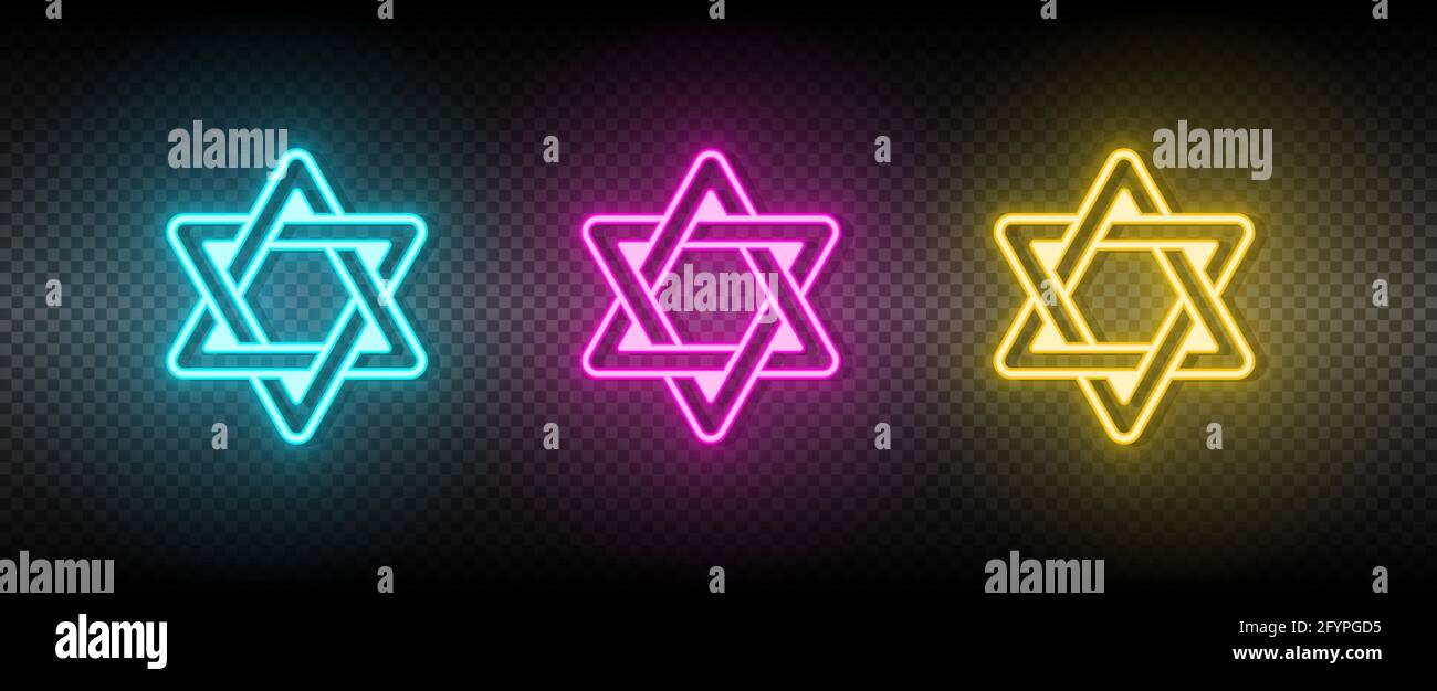 Judaism symbol neon vector icon Stock Vector Image & Art - Alamy