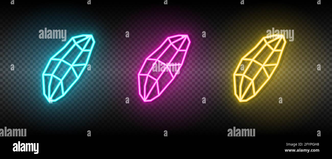 Gem symbol neon vector icon Stock Vector Image & Art - Alamy