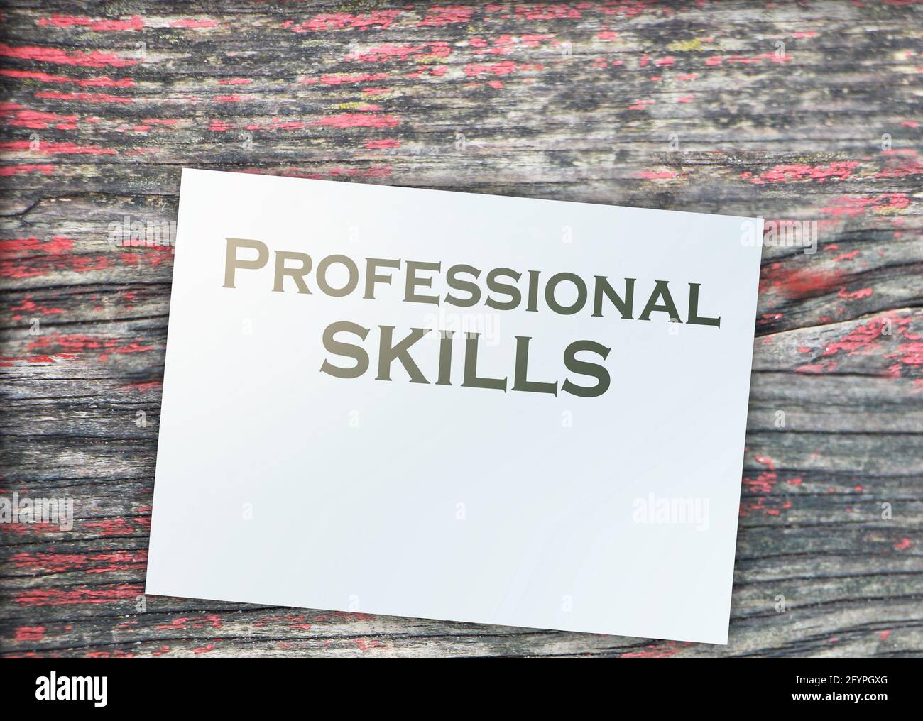 Professional Skills text on page and paper dollar signs around on ...