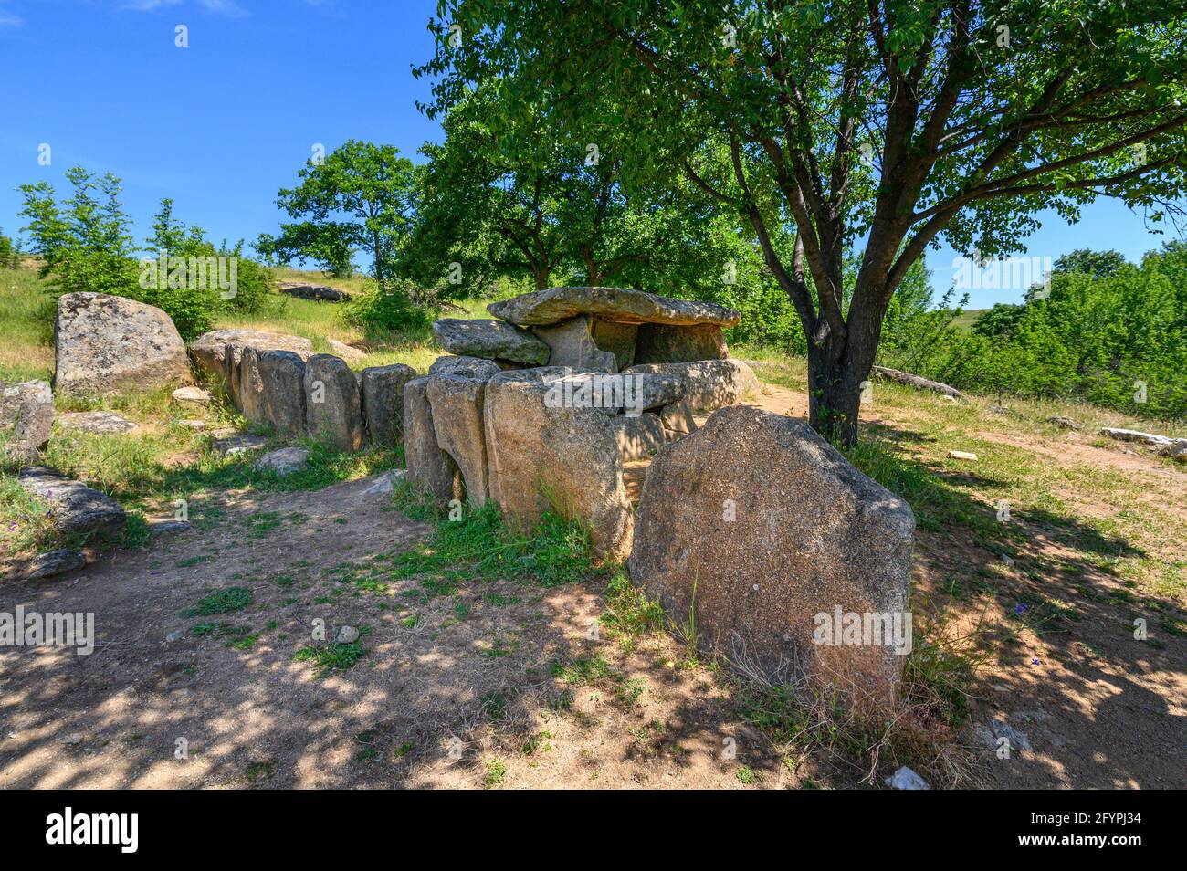 Thracian dolmens located near Hliabovo village, Sakar mountain, Bulgaria. Mysterious megalithic ...