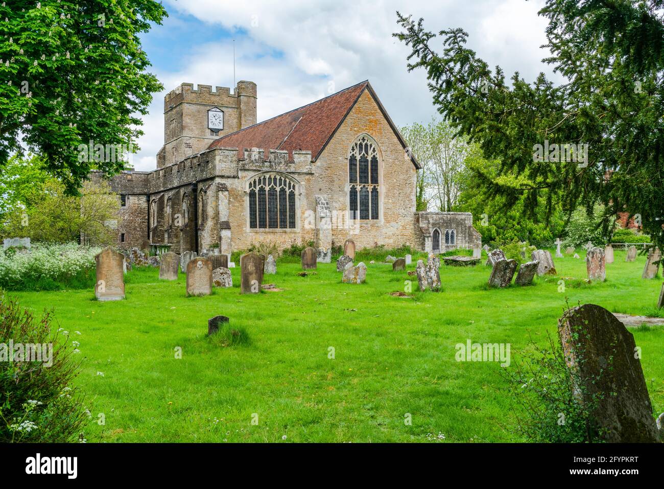 HEADCORN, UK - MAY 26, 2021: View of Grade I listed parish Church of ...