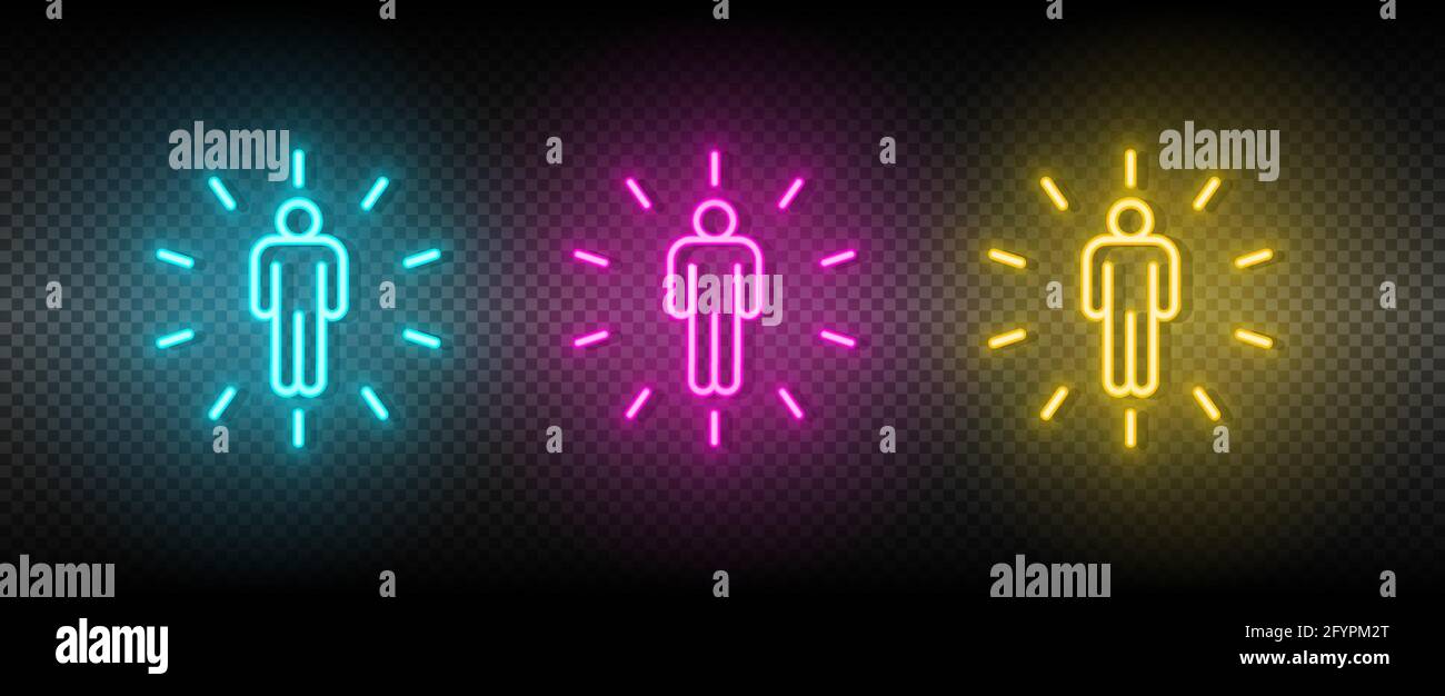 Enlightenment symbol neon vector icon Stock Vector Image & Art - Alamy