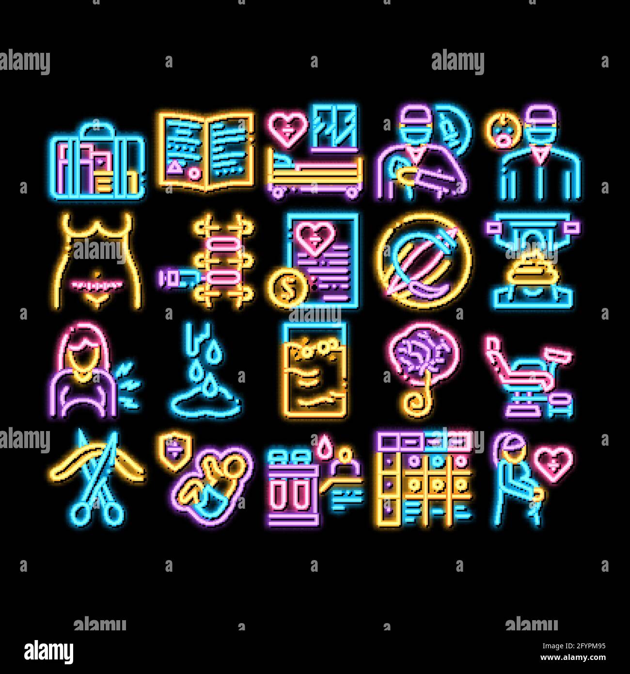 Maternity Hospital neon glow icon illustration Stock Vector Image & Art ...