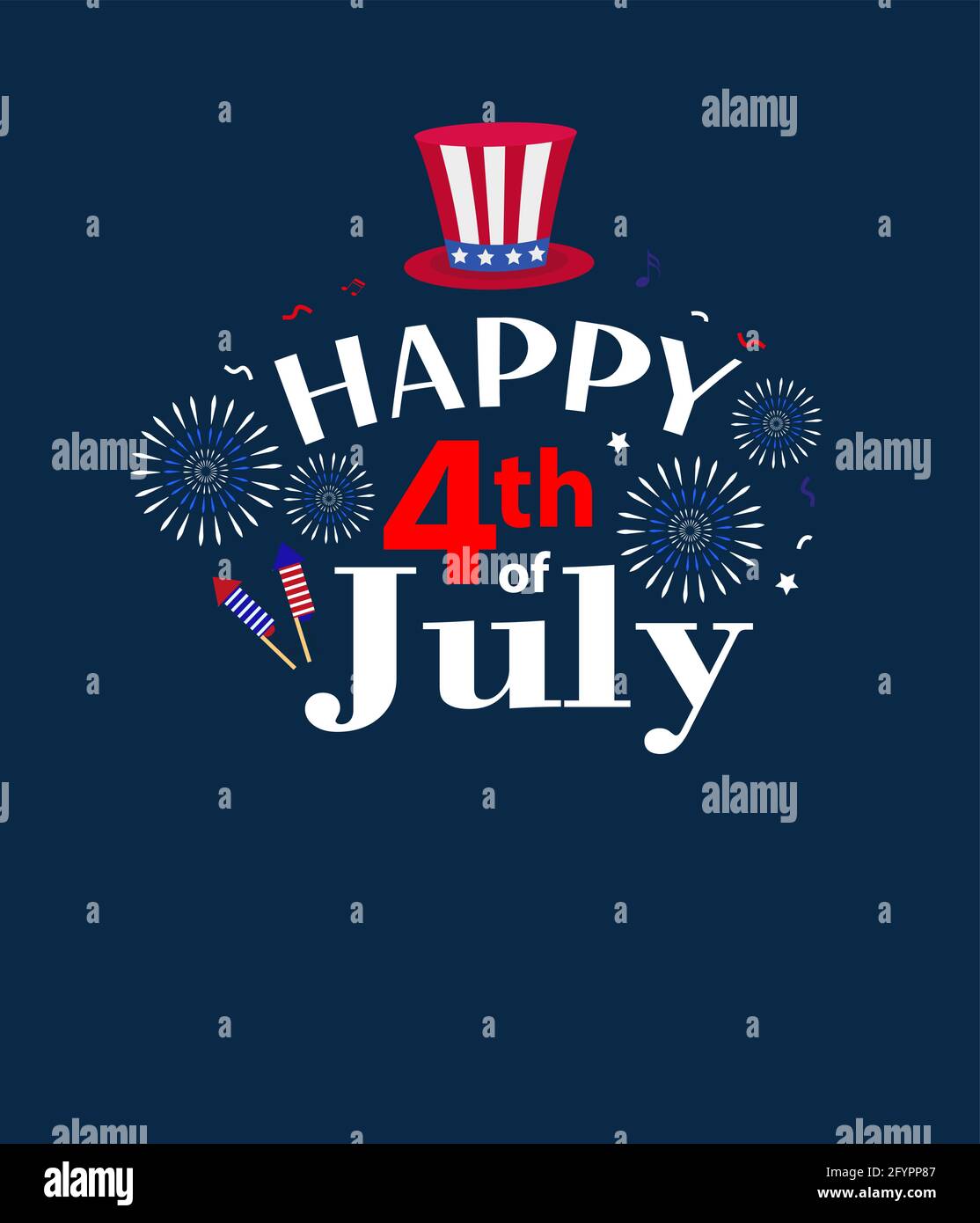 Happy 4th july greeting card, poster. American Independence Day ...