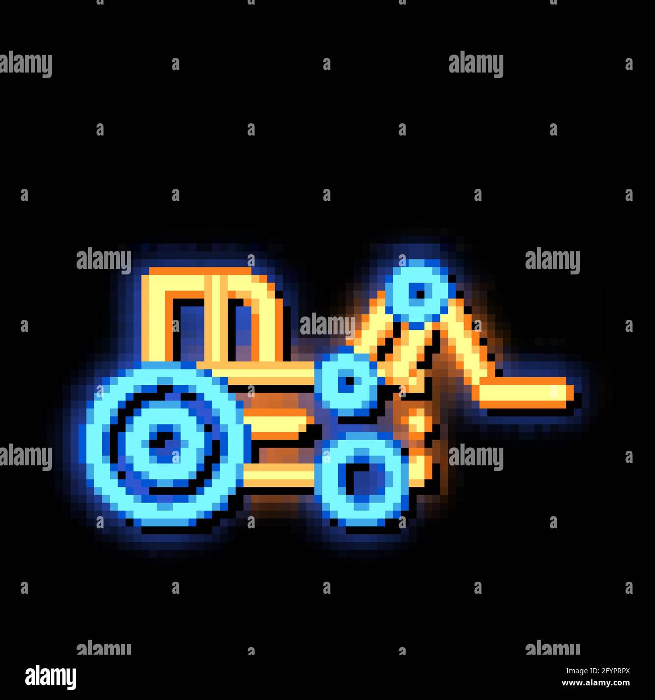 Case Loader Tractor Vehicle neon glow icon illustration Stock Vector ...