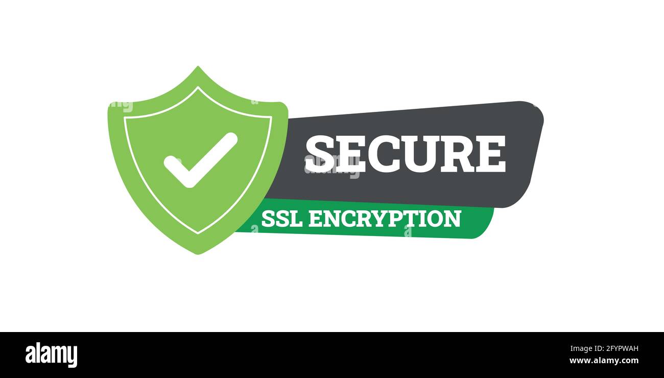 Secure connection icon vector illustration isolated on white background, flat style secured ssl ...