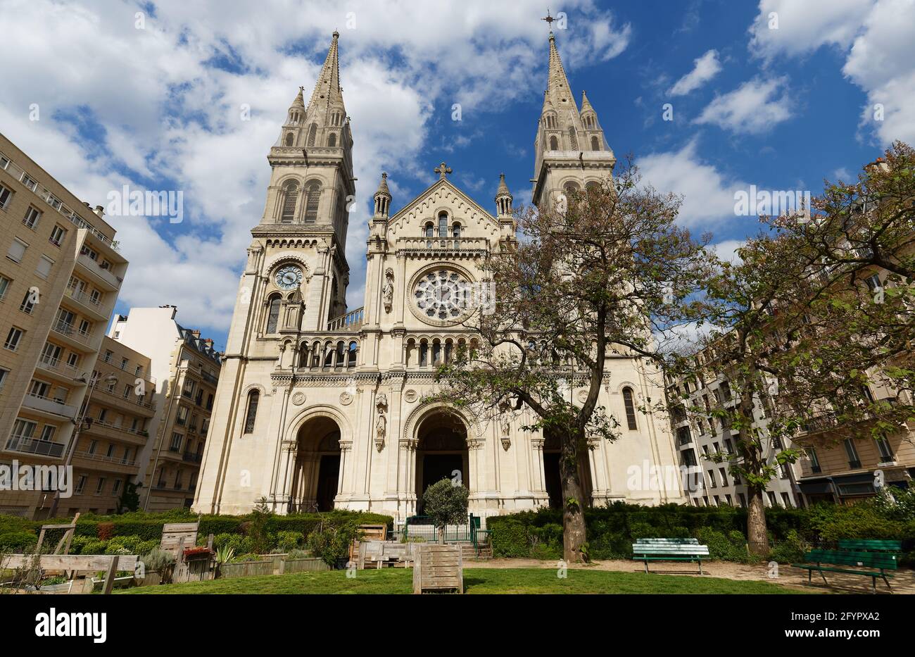 The Church of St Ambroise constructed in the Neo-Romanesque and ...