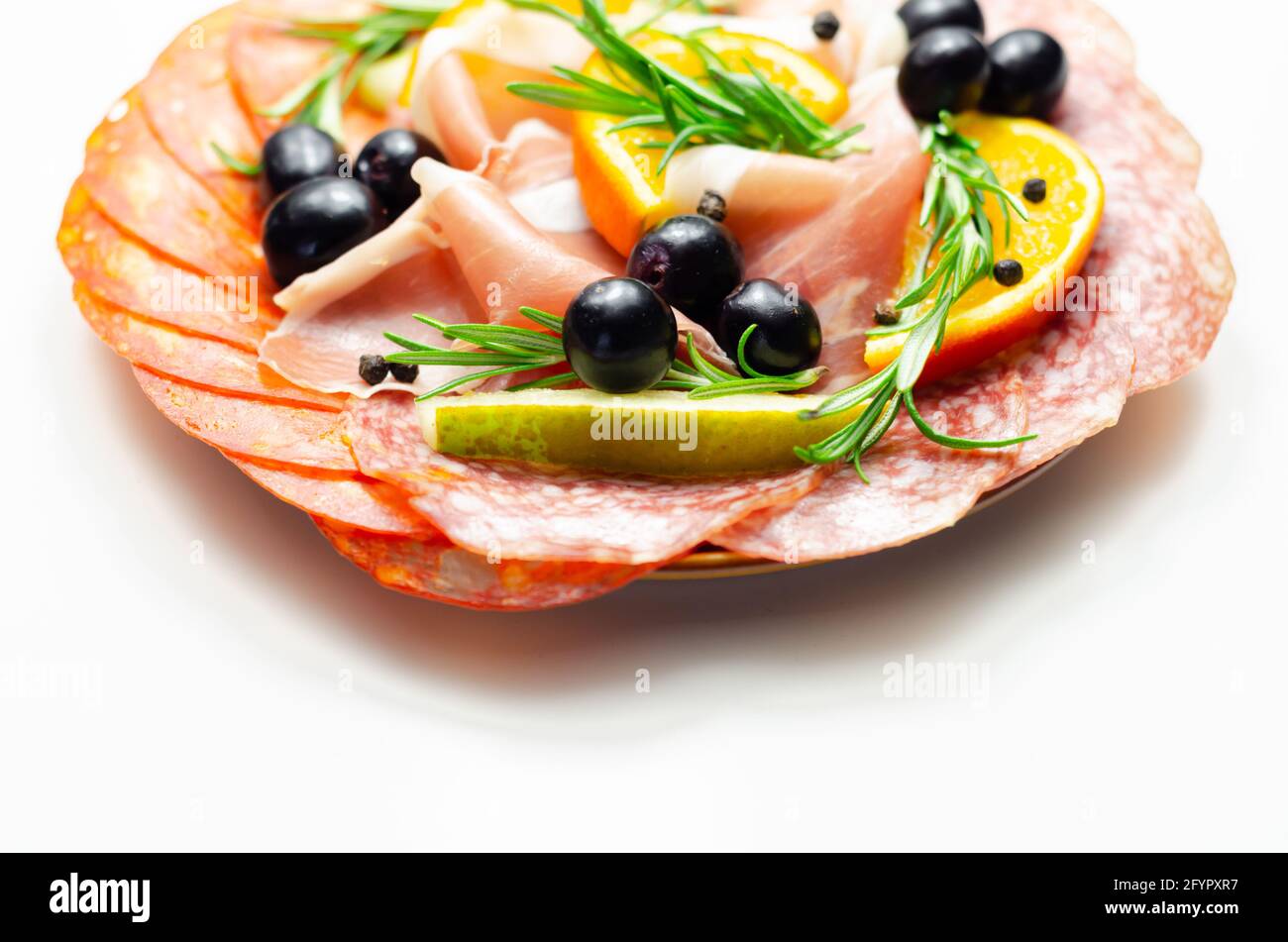 Continental cured pork cold cuts, prosciutto, milano style salami and ...