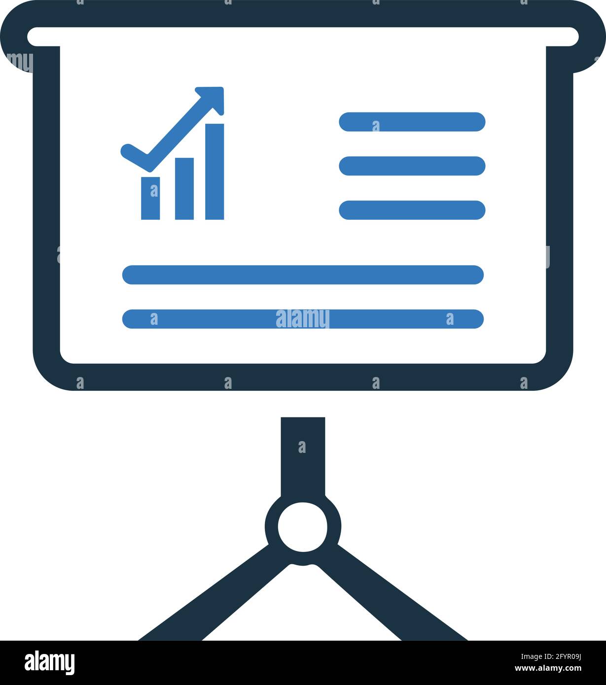 Charts, diagram, presentation, report icon. Simple vector illustration ...