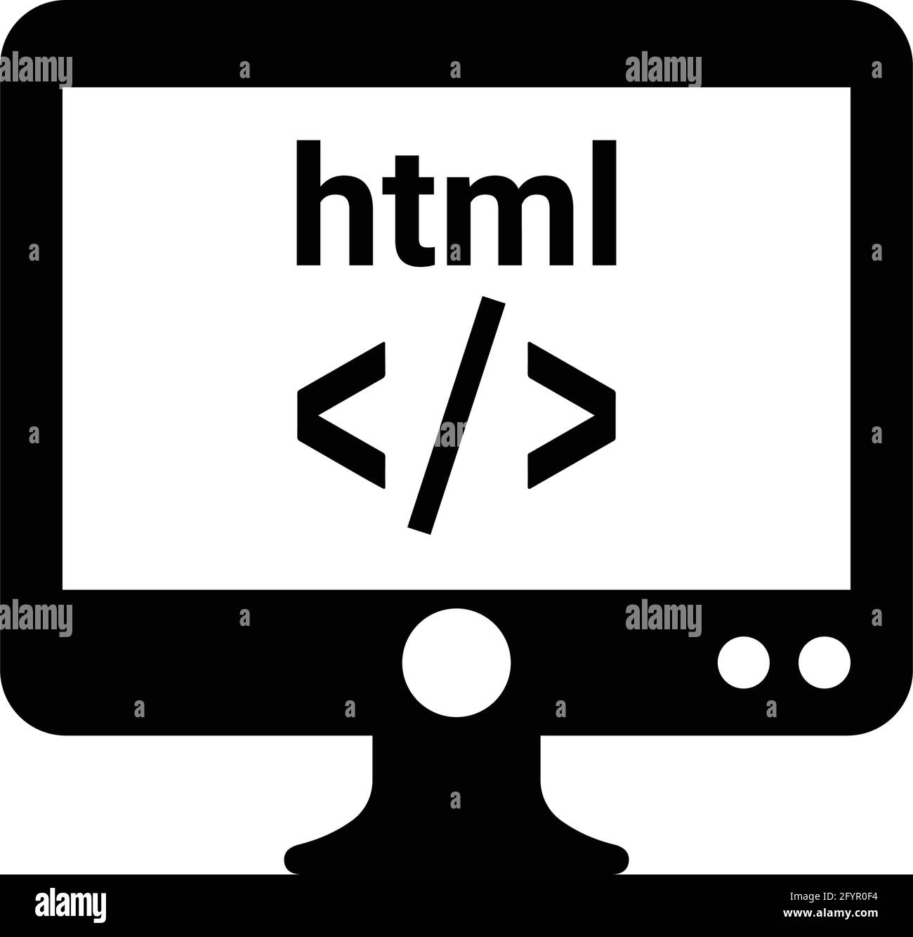 Coding Programming Html Icon Simple Vector Illustration For Various Use Stock Vector Image