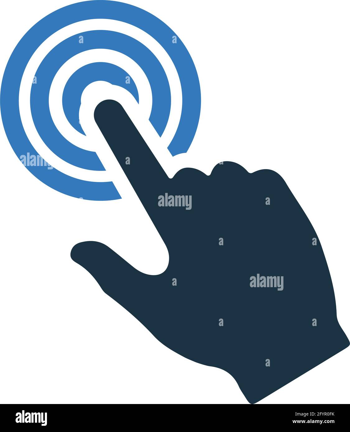 Finger, gesture, touch screen icon. Simple vector illustration for ...