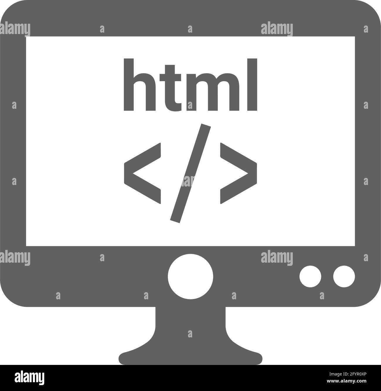 Coding Programming Html Icon Simple Vector Illustration For Various Use Stock Vector Image