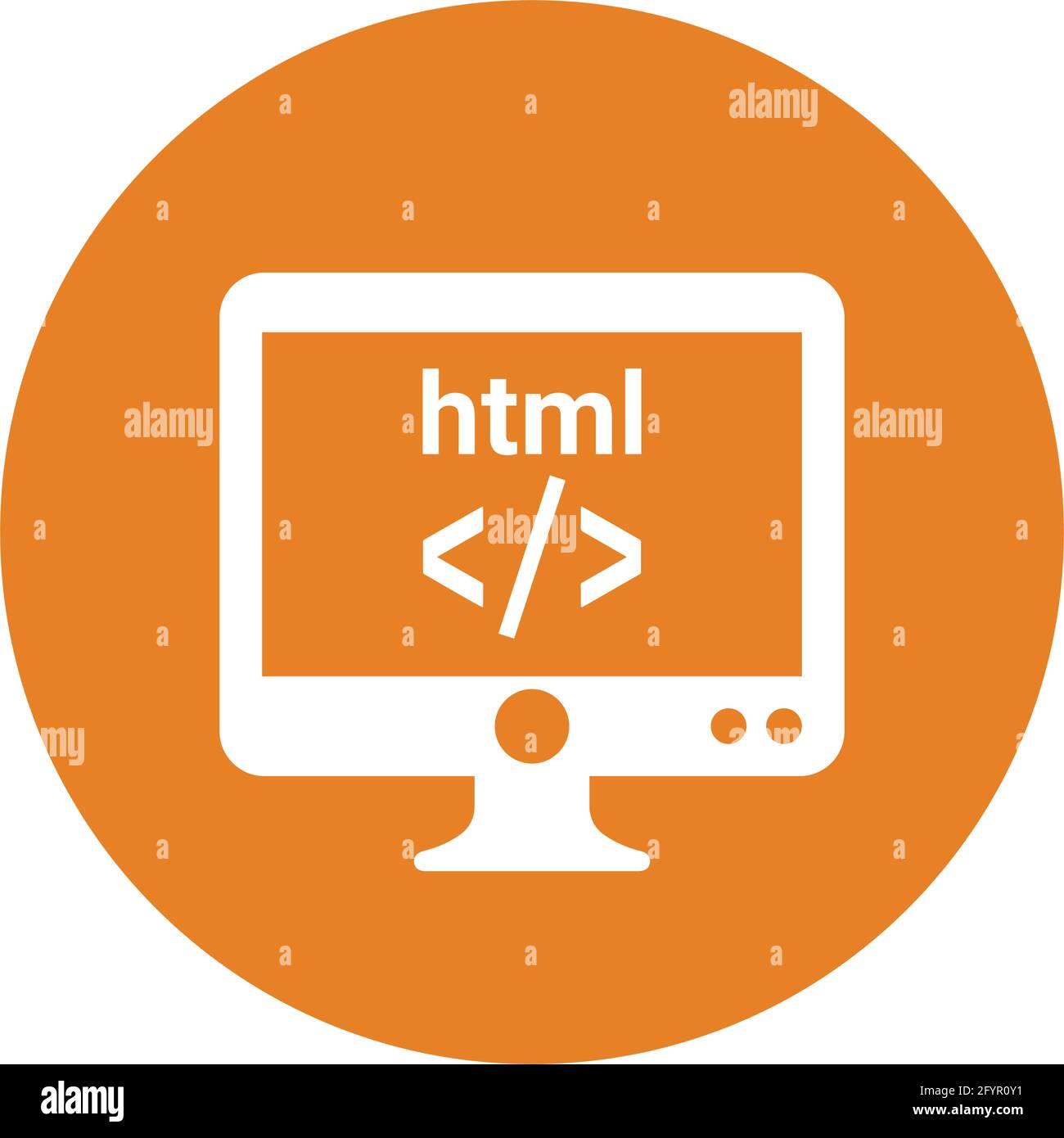 Coding Programming Html Icon Simple Vector Illustration For Various Use Stock Vector Image