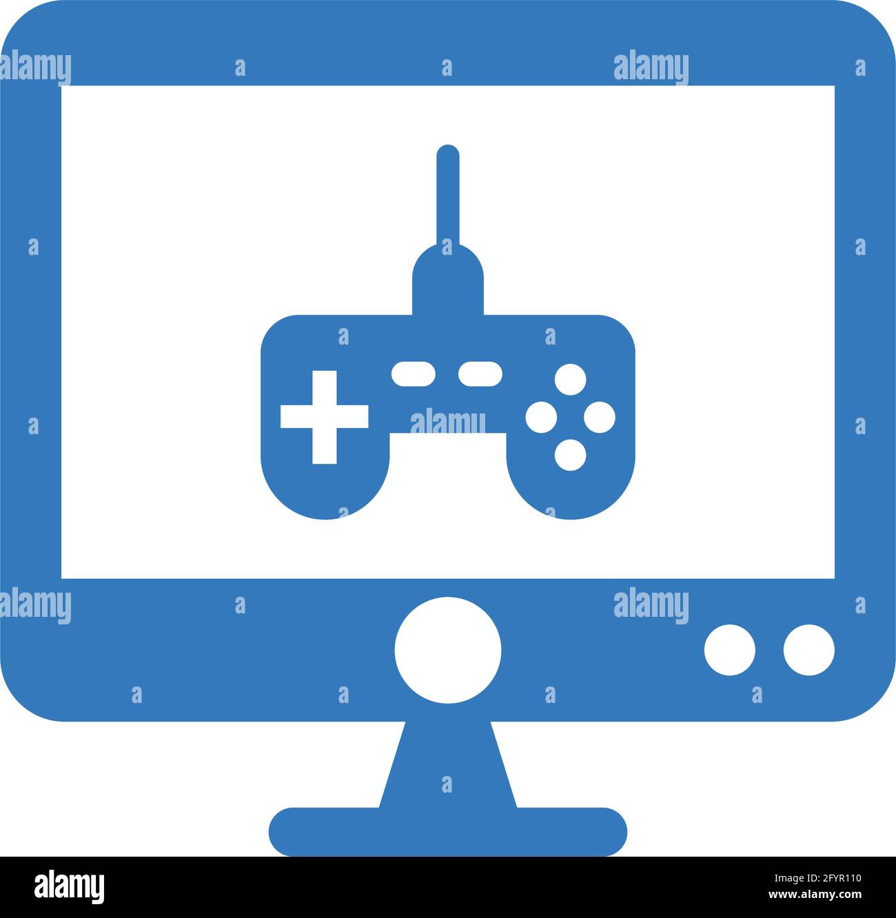 Game, monitor, Joystick icon - Perfect use for print media, web, stock ...