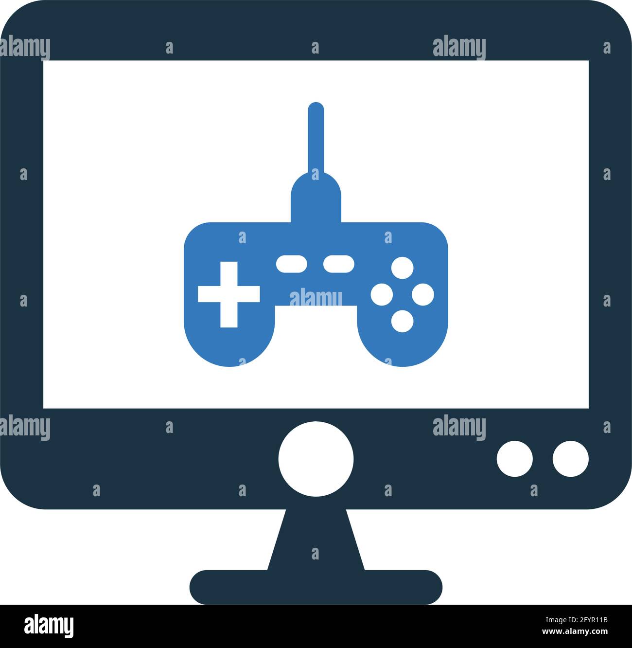 Game, monitor, Joystick icon - Perfect use for print media, web, stock ...