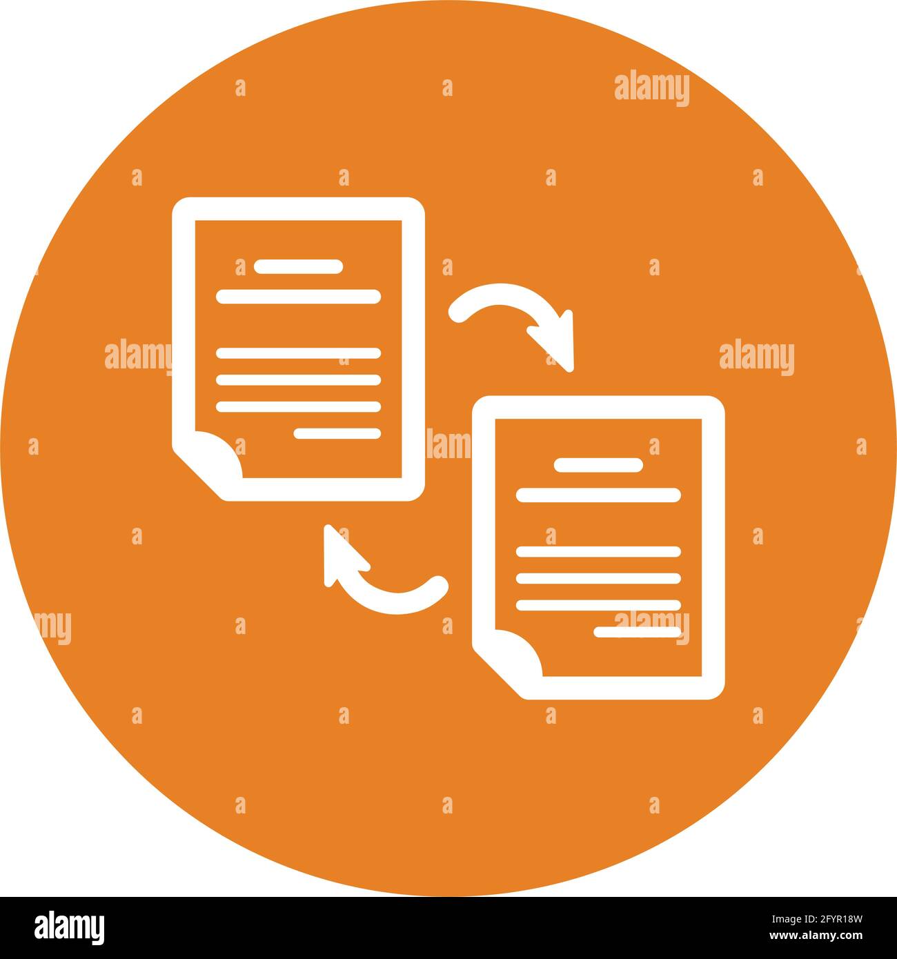 Content, data sharing icon is isolated on white background. Simple ...