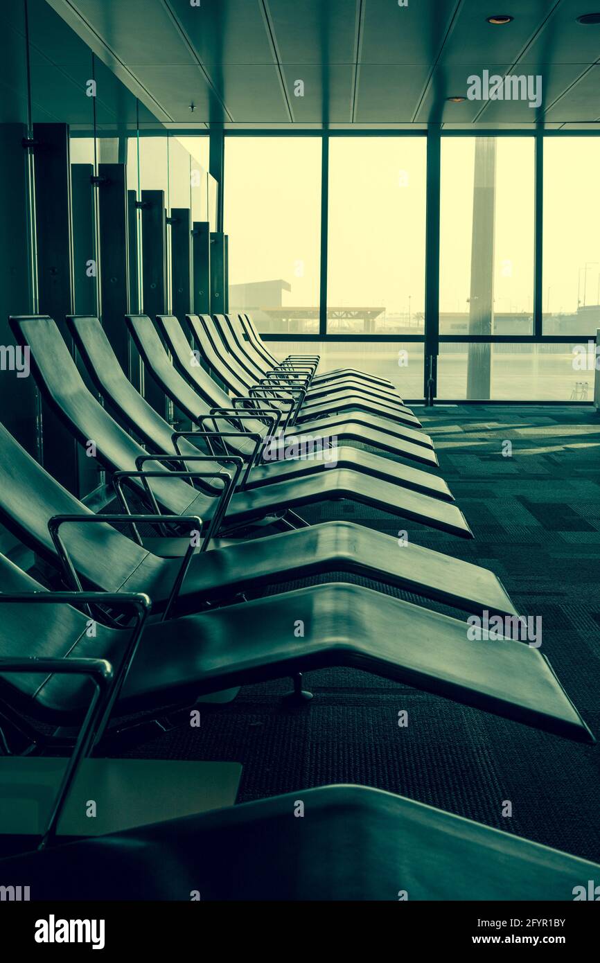 Empty waiting room at aiport waiting for passangers Stock Photo - Alamy